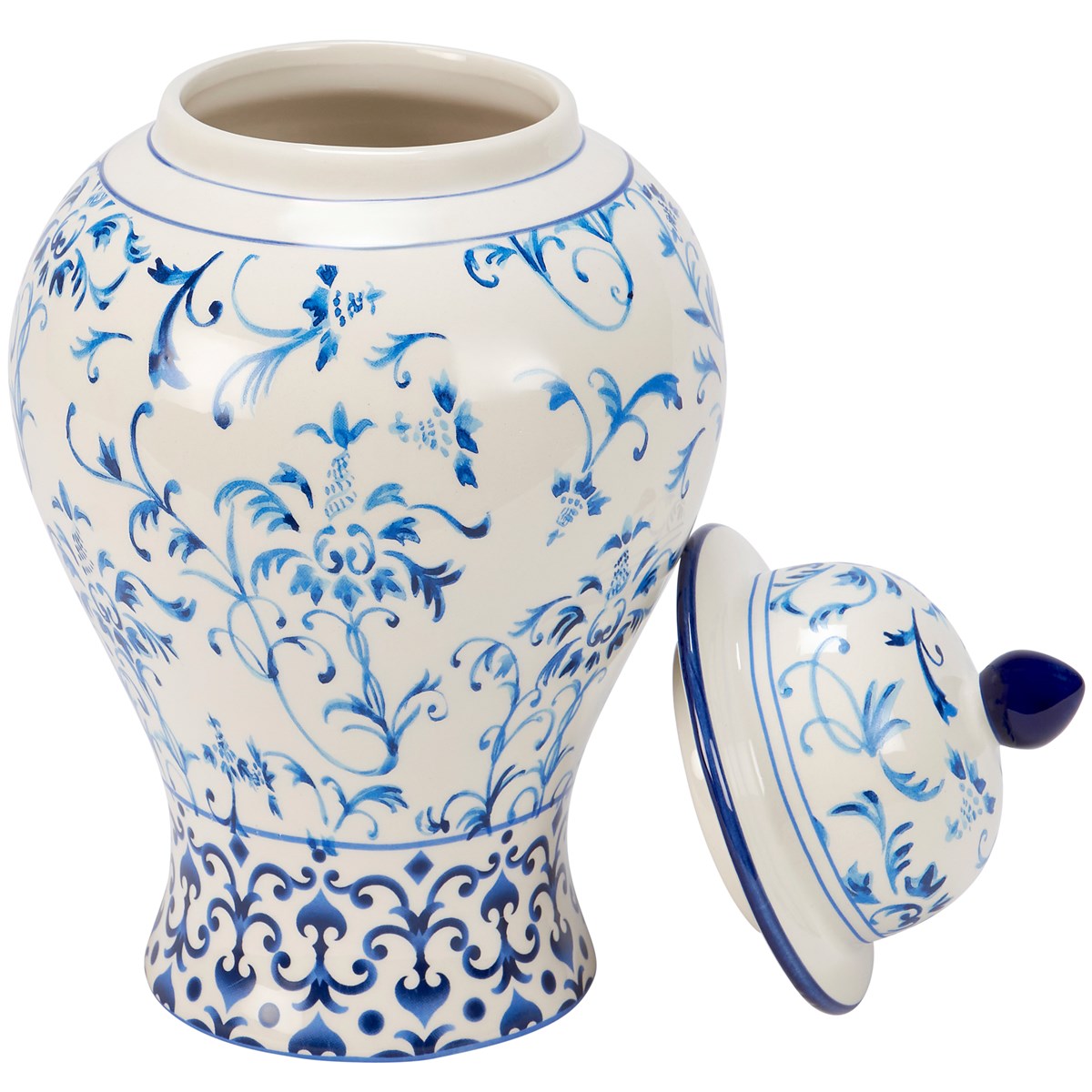 Large Indigo Temple Jar – City Boy Country Life